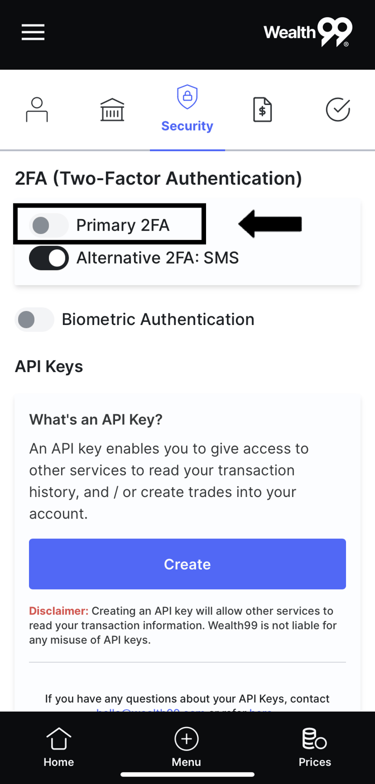 Wealth99 App | How to set up Google Two-Factor Authentication (2FA)